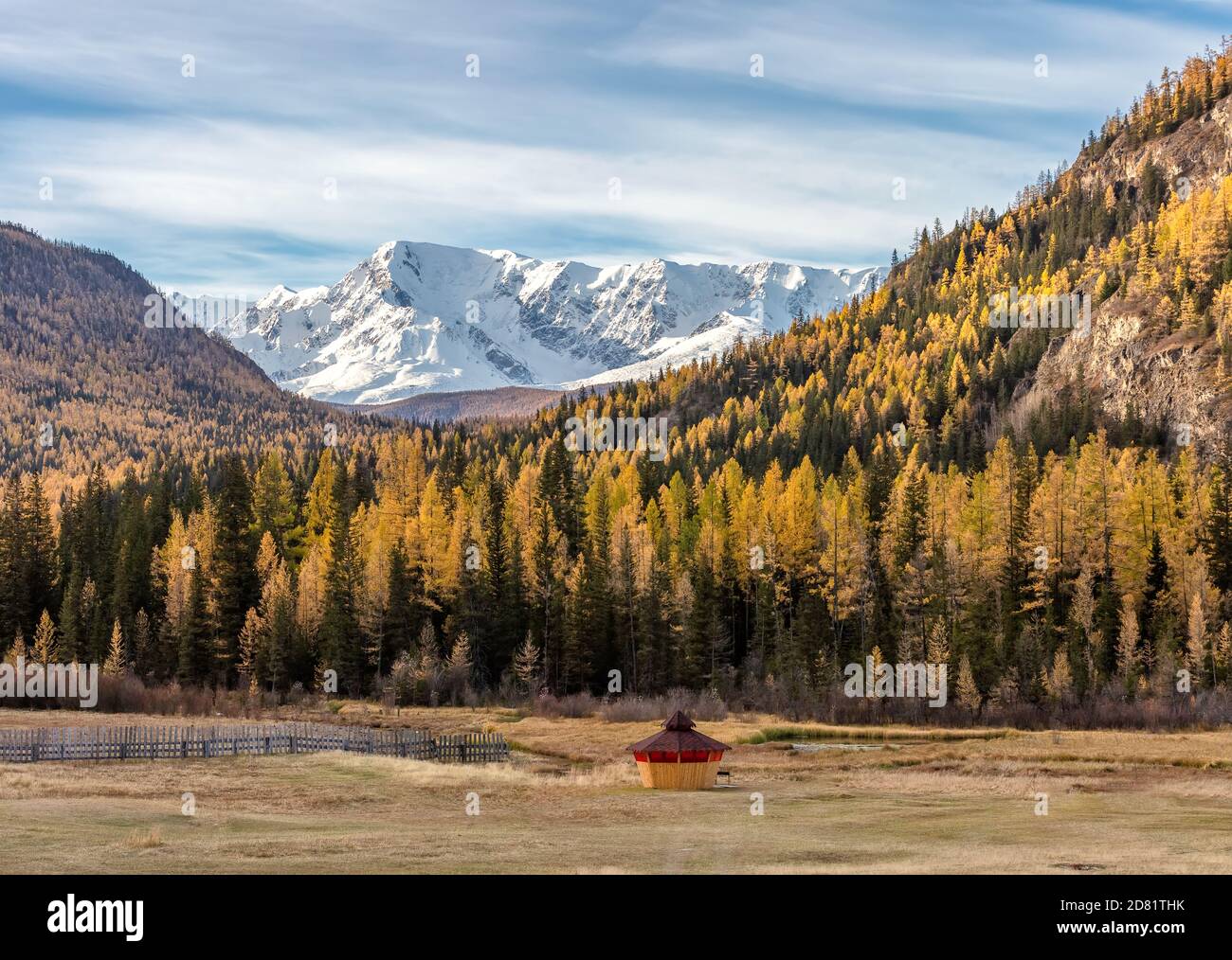 Scenic low angle view of snowy mountain peaks and slopes of North ...
