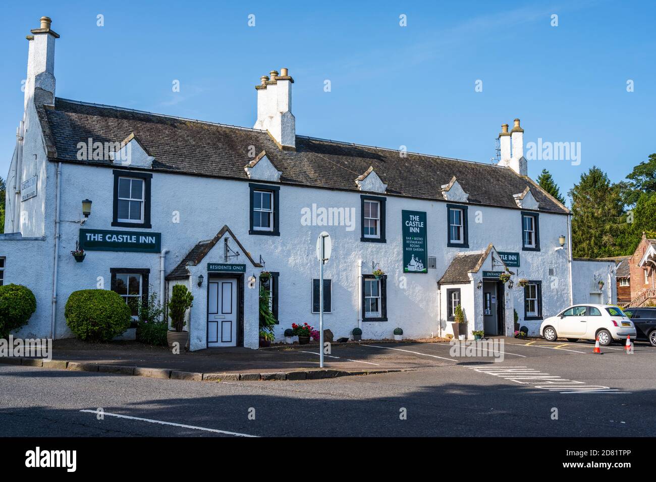 The Castle Inn next to the village green at Dirleton Village in East ...