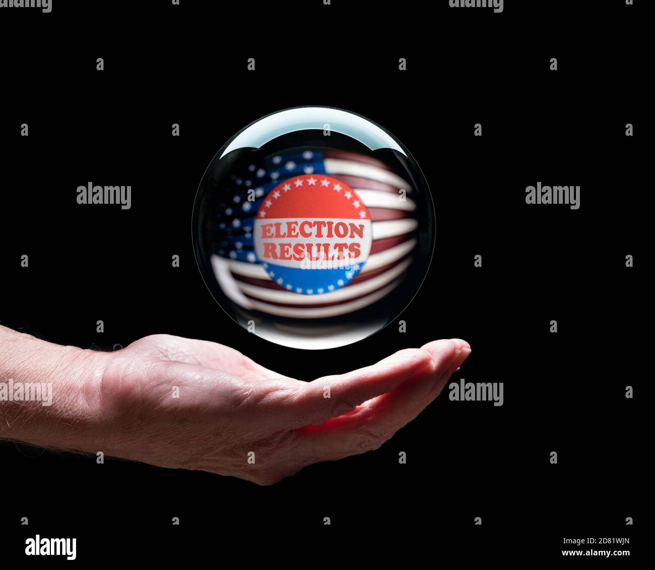 Hands holding crystal ball hi-res stock photography and images - Alamy