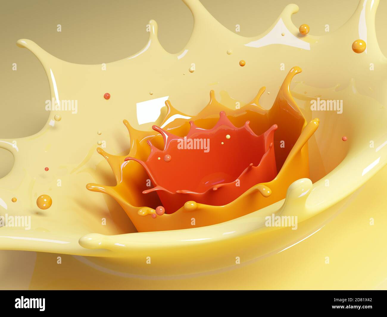 Flower paint splash Stock Photo - Alamy