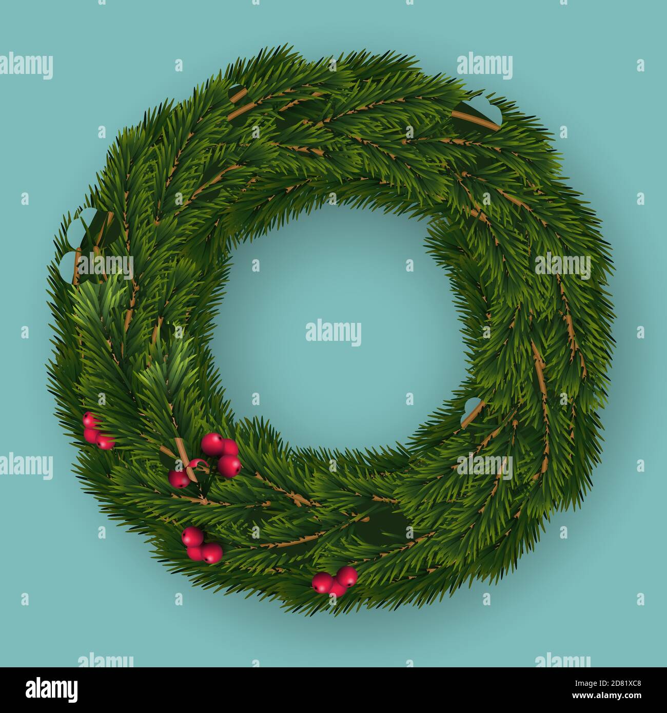 Christmas garland berries Stock Vector Images - Alamy