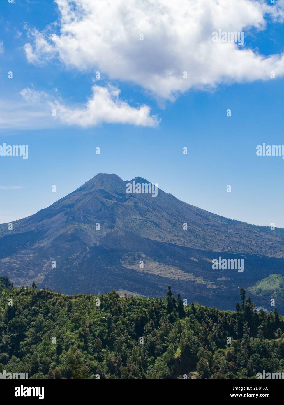 Mount Agung volcano on the Bali island, Indonesia Stock Photo - Alamy