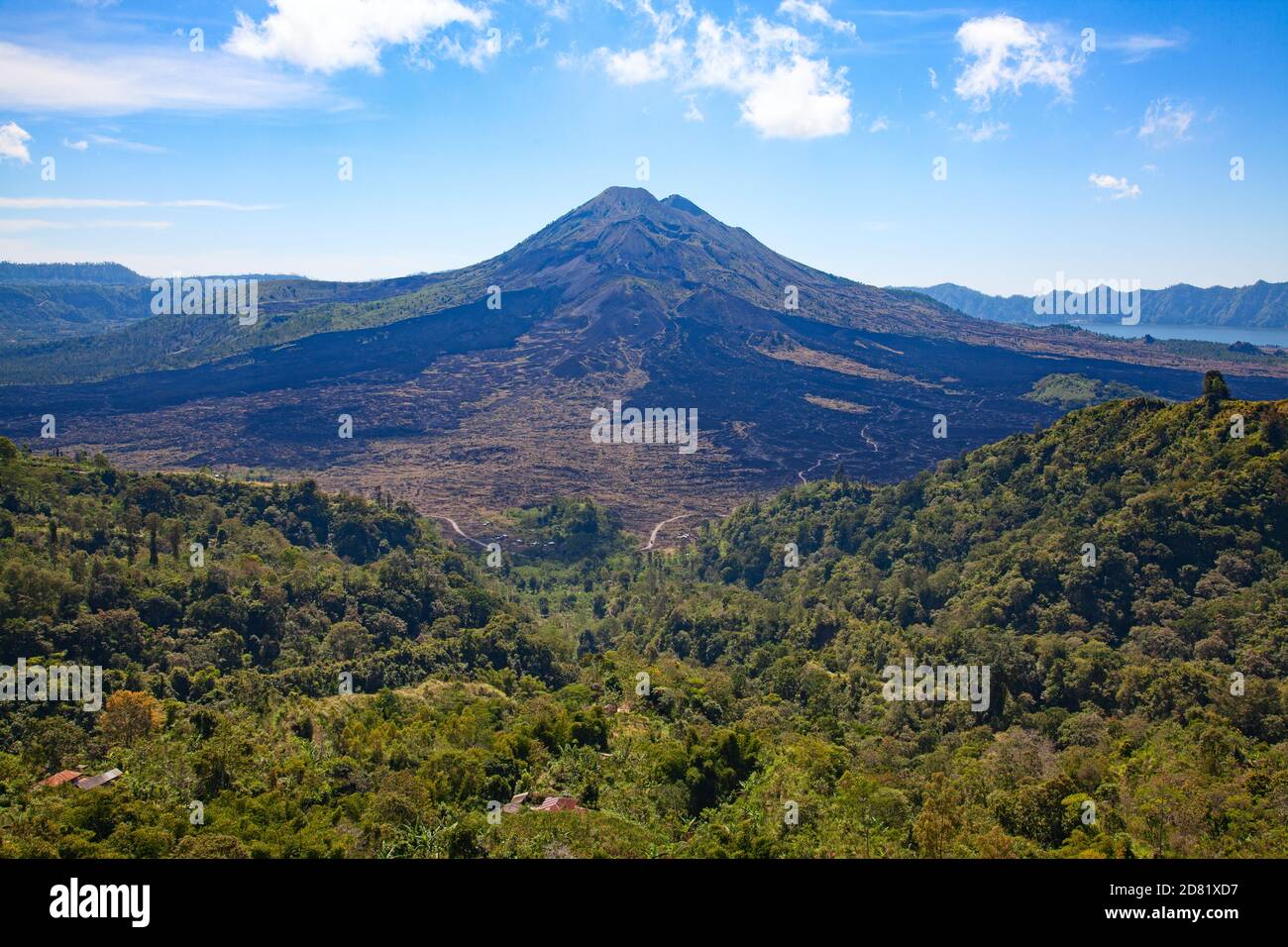 Mount Agung volcano on the Bali island, Indonesia Stock Photo - Alamy