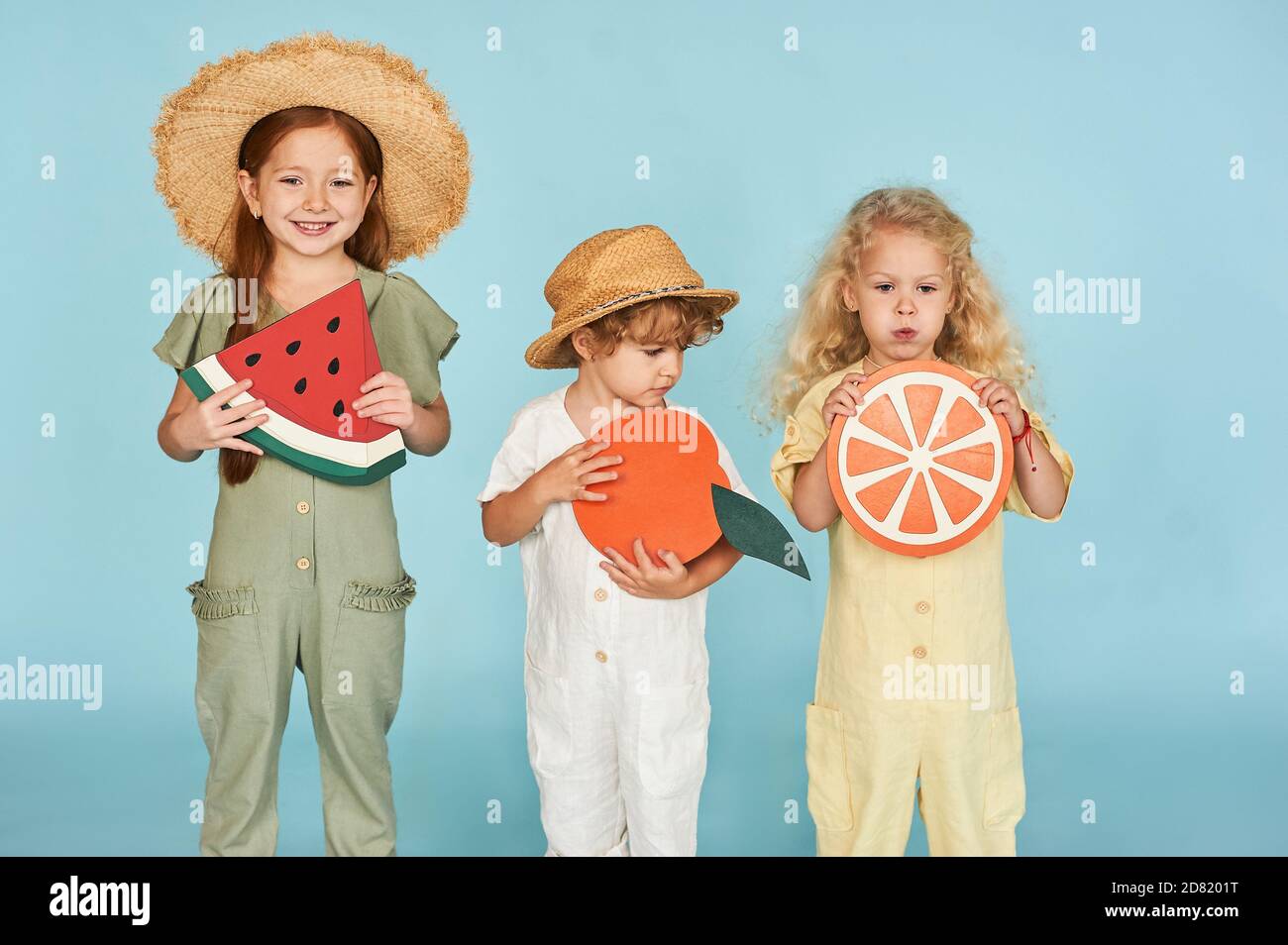 three happy children Stock Photo - Alamy