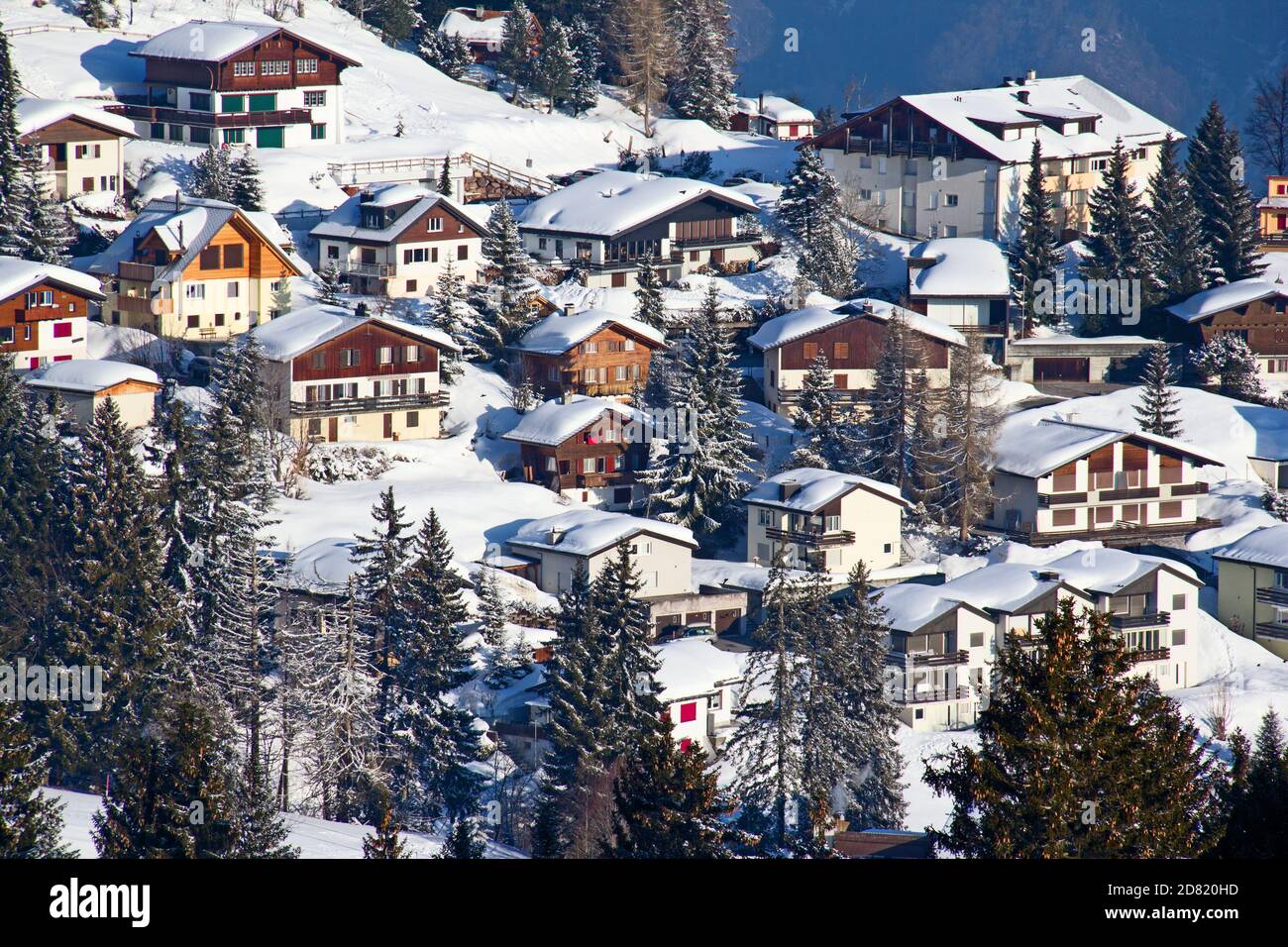 Slope on the skiing resort Flumserberg. Switzerland Stock Photo - Alamy