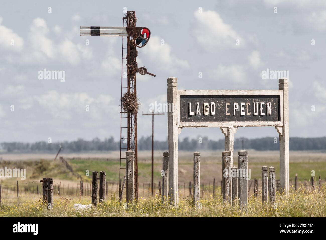Old train station sign hi-res stock photography and images - Alamy