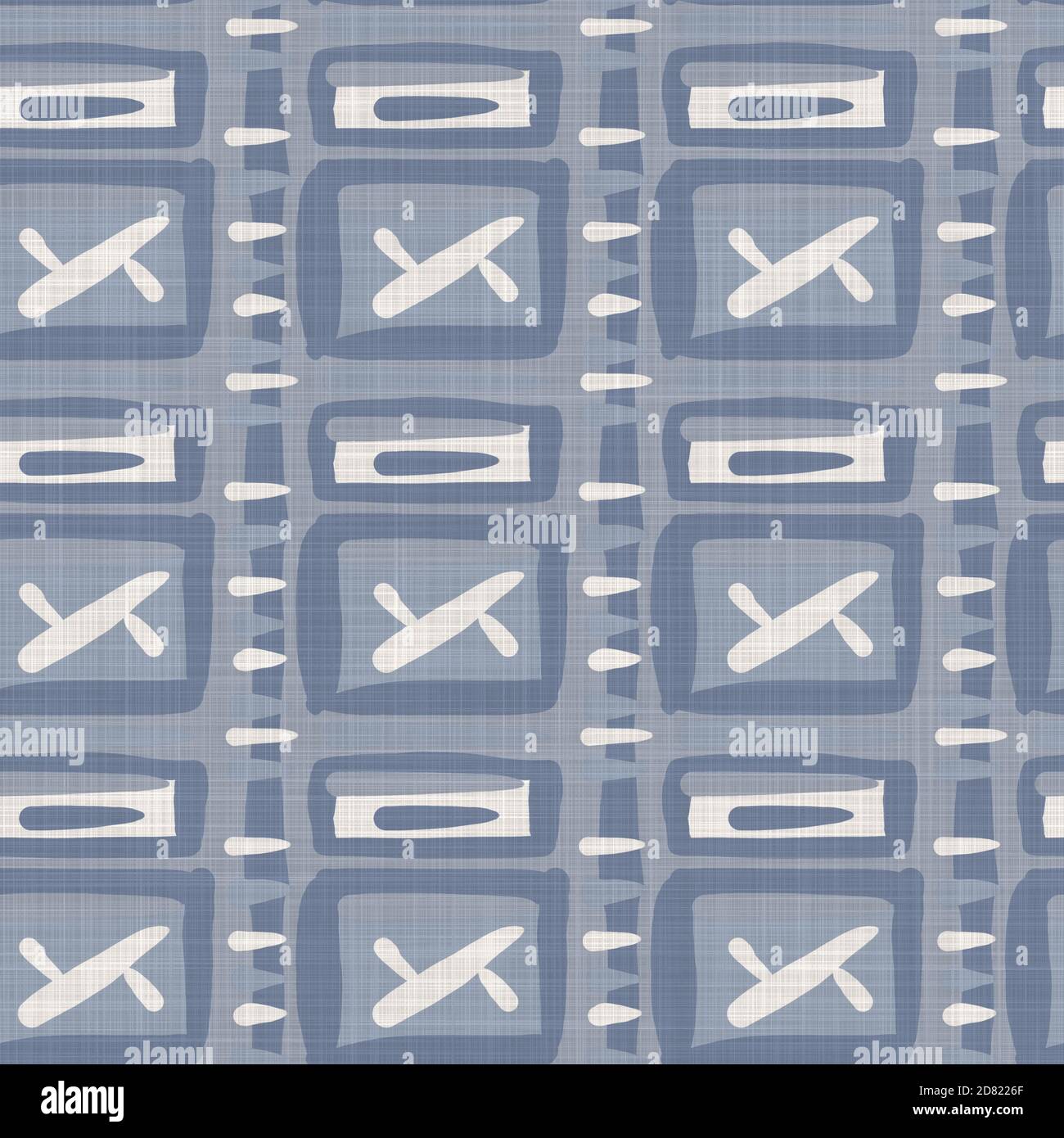 Seamless french farmhouse linen summer block print background. Provence ...