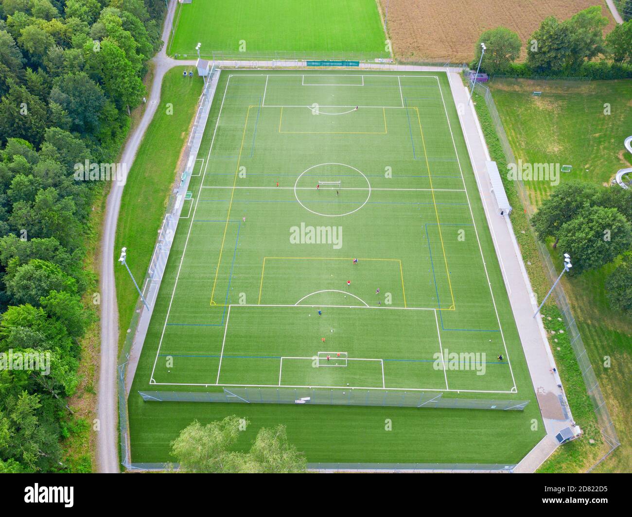 View of the soccer stadium ready for the match Stock Photo - Alamy