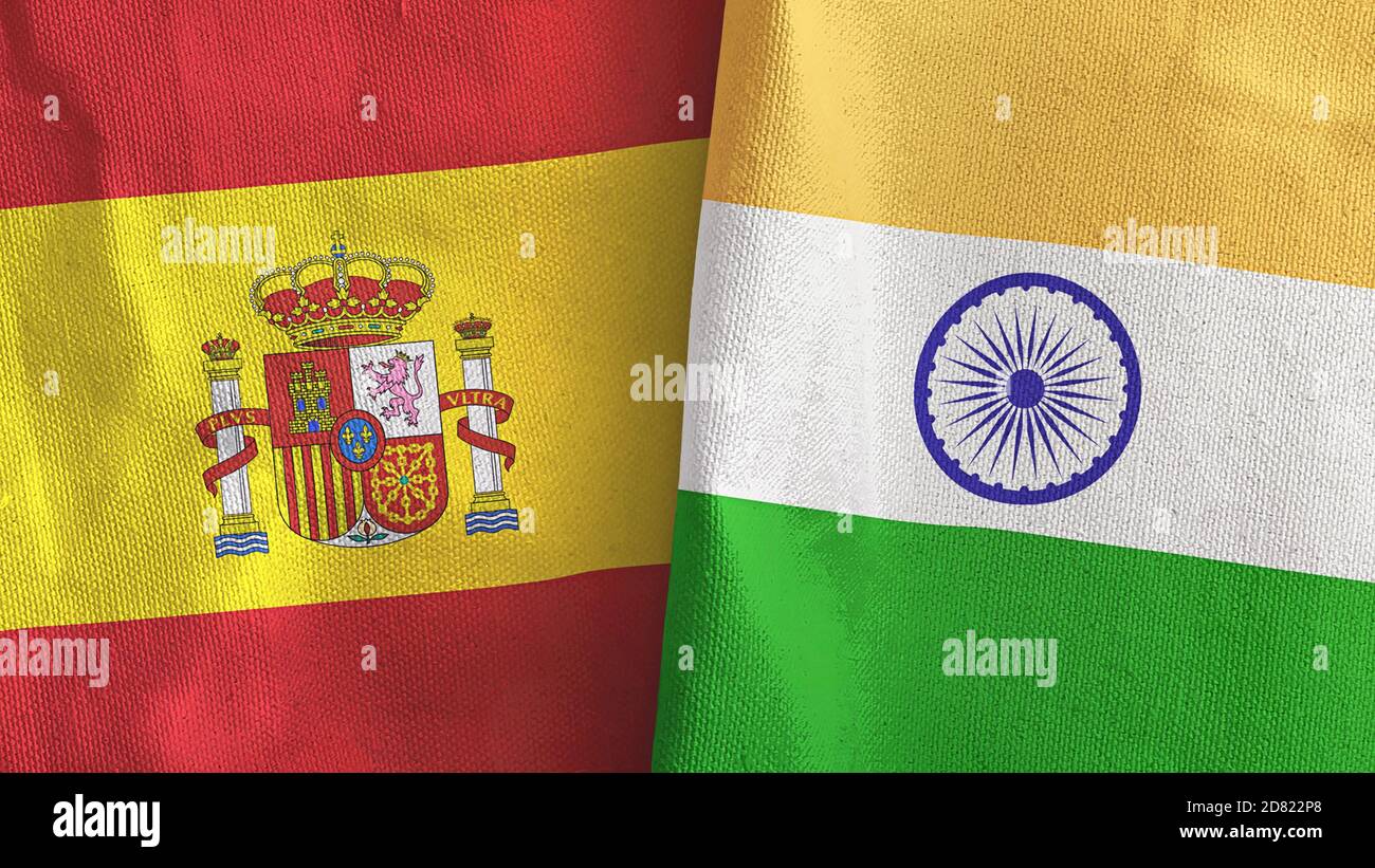 India spain flag hi-res stock photography and images - Alamy