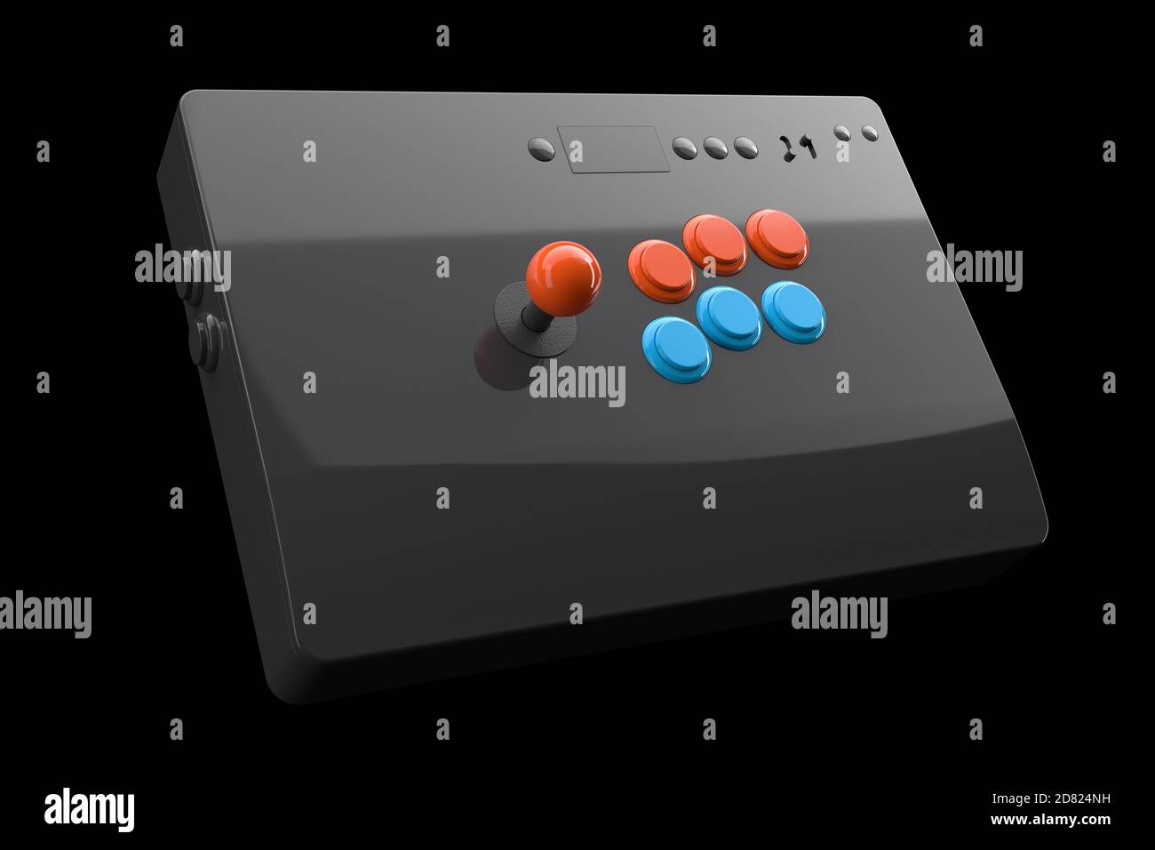 Vintage arcade stick with joystick and tournament-grade buttons Stock ...