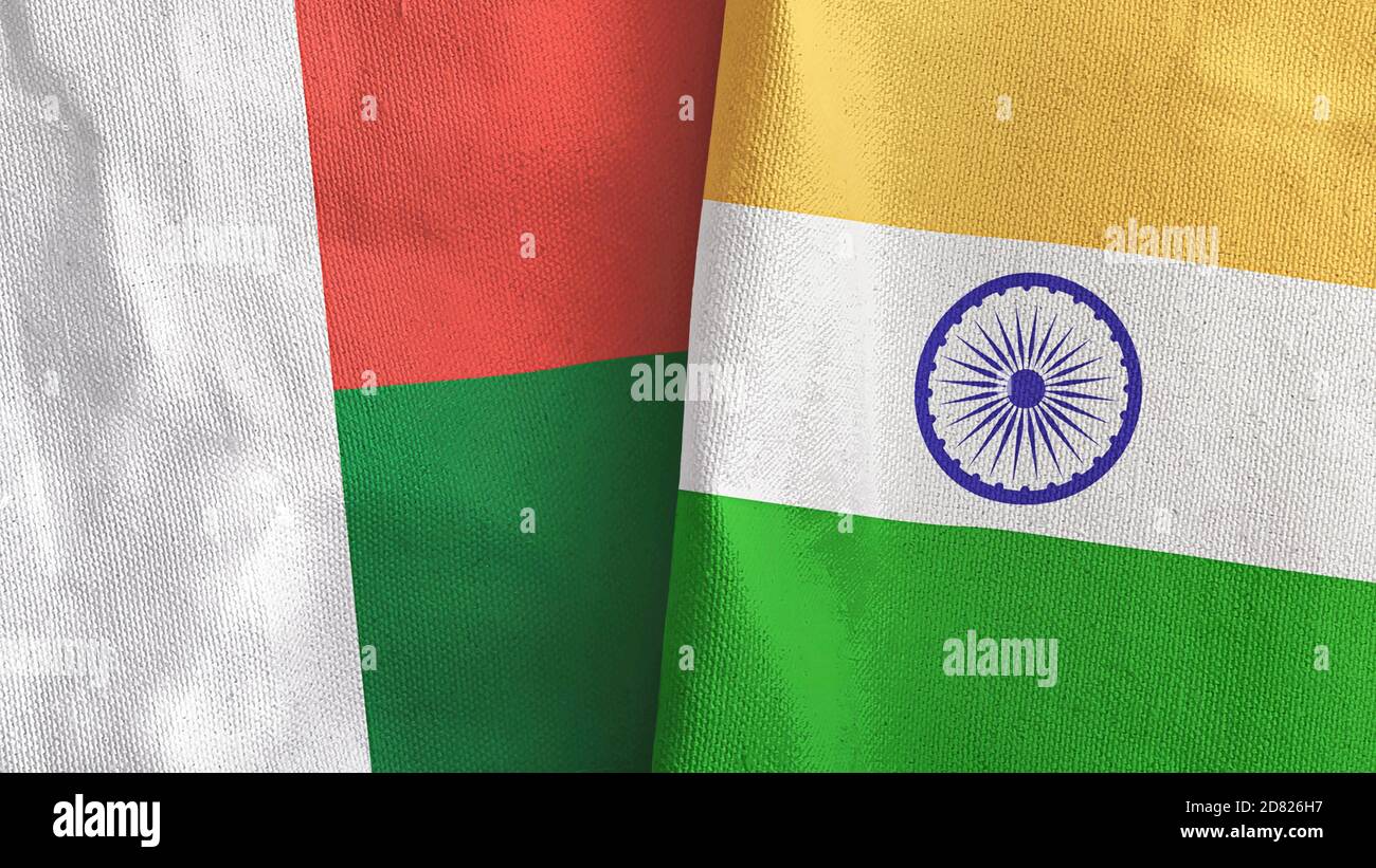 Indian flag madagascar flag hi-res stock photography and images - Alamy