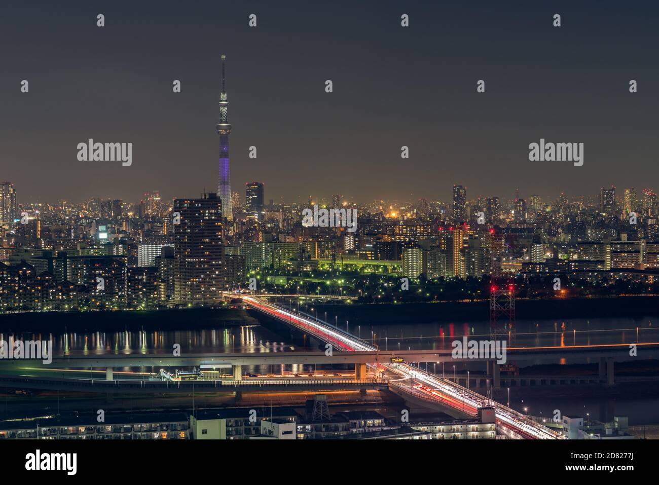 Tokyo Sky Tree, Tokyo Cityscape and skyline at night in Tokyo, Japan ...
