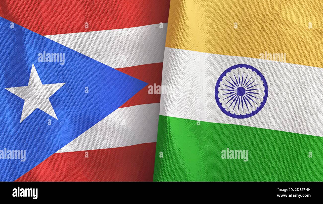 India puerto rico flag hi-res stock photography and images - Alamy