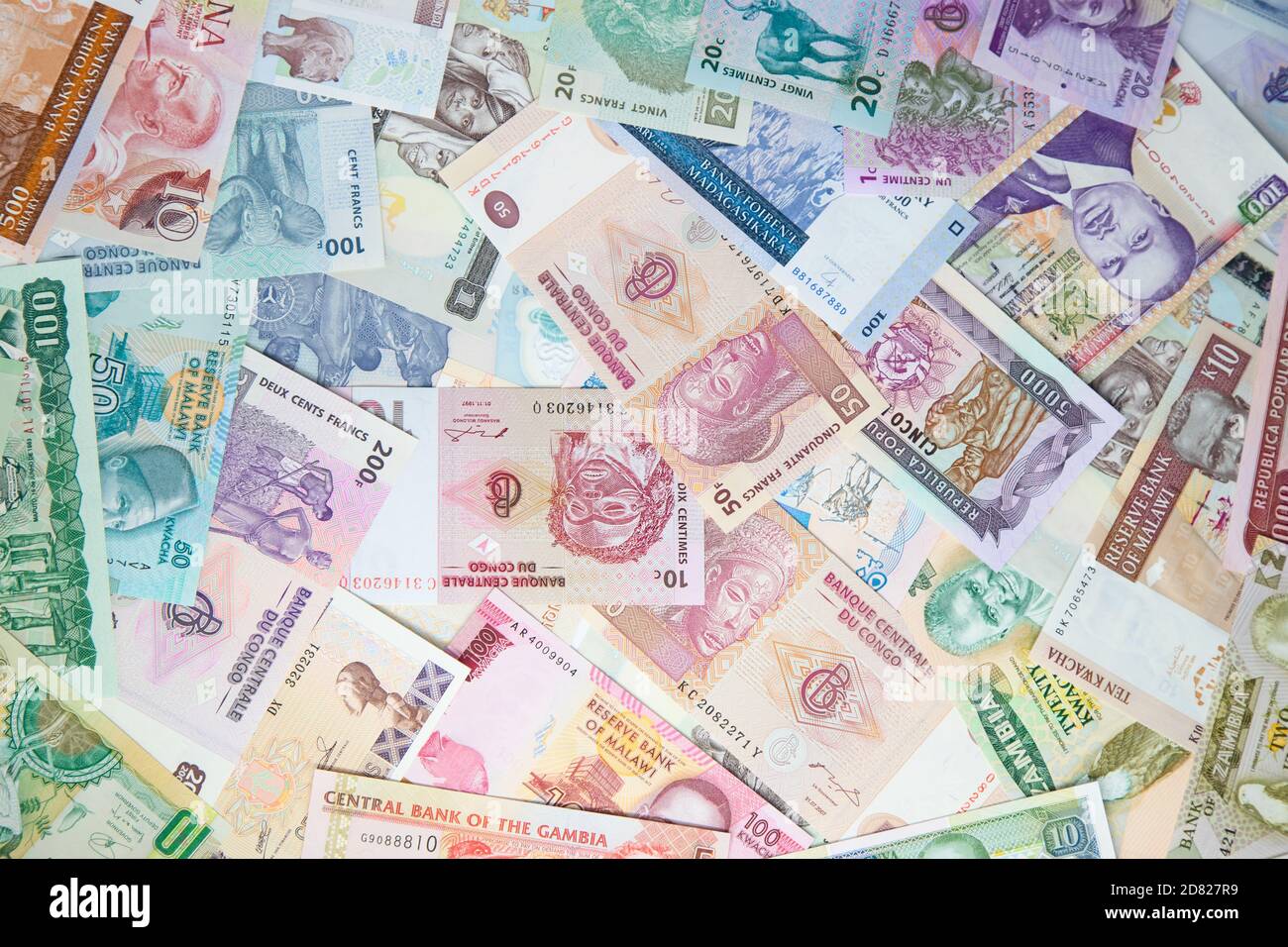 Variety of the African banknotes Stock Photo - Alamy
