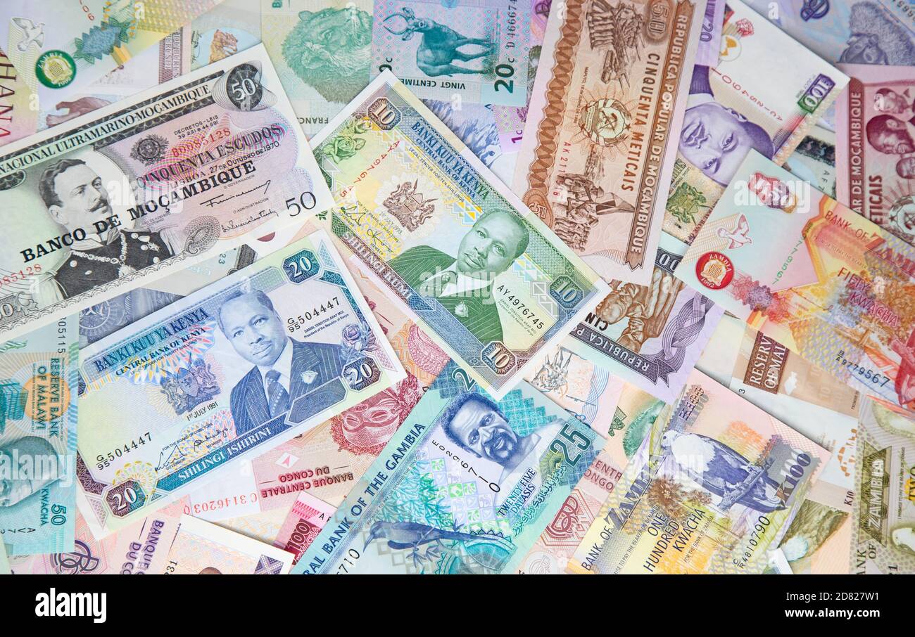 Variety of the African banknotes Stock Photo - Alamy