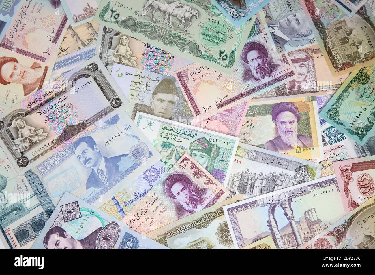 Variety of Middle East banknotes Stock Photo - Alamy