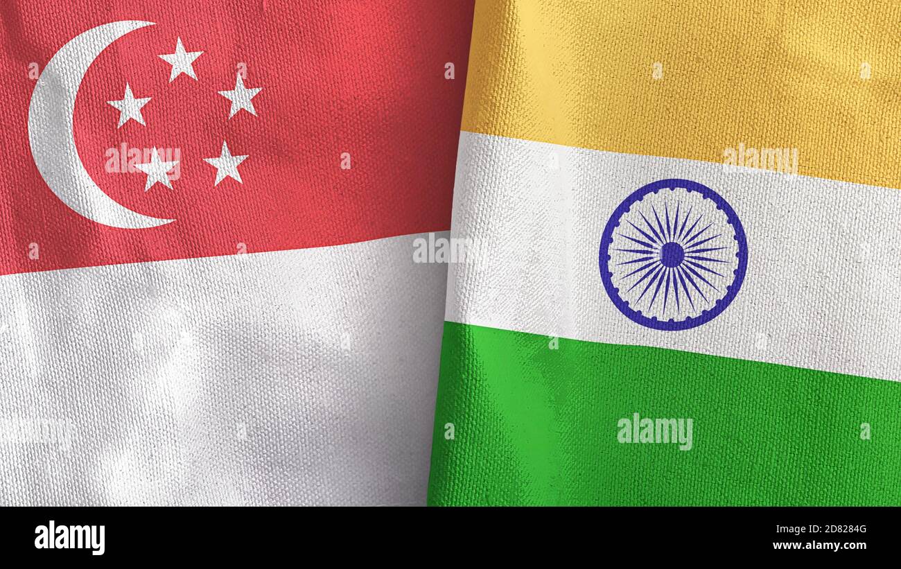 India singapore flag hi-res stock photography and images - Alamy