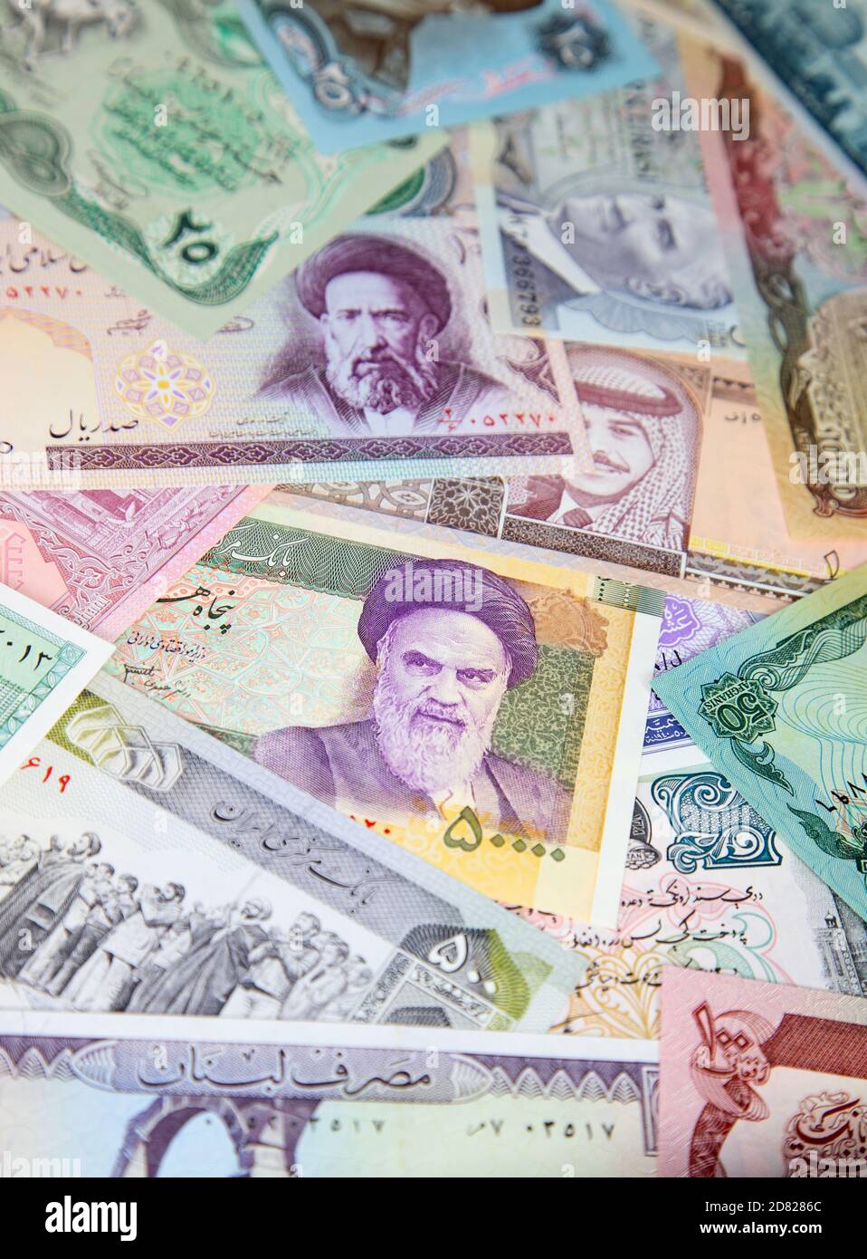 Variety of Middle East banknotes Stock Photo - Alamy