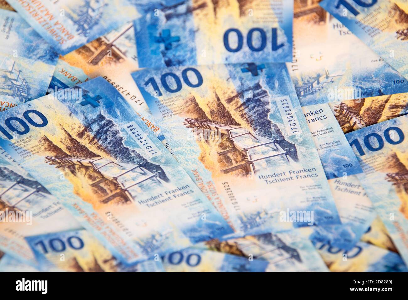 Collection of the new swiss banknotes (issued in 2017-2019 Stock Photo ...