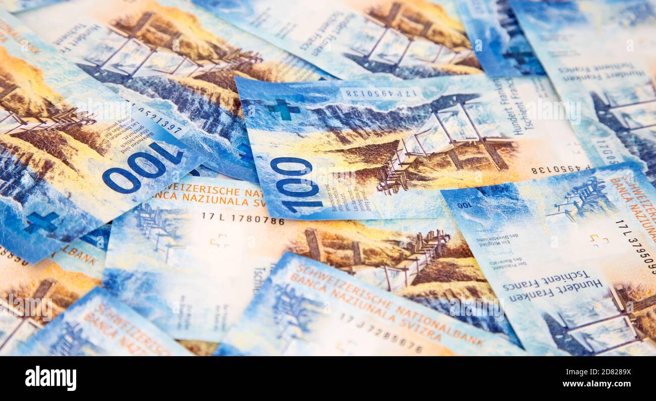 Collection of the new swiss banknotes (issued in 2017 Stock Photo - Alamy