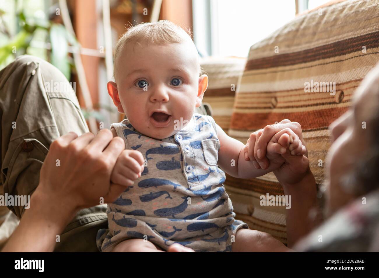 Infant toddler jumping hi-res stock photography and images - Alamy