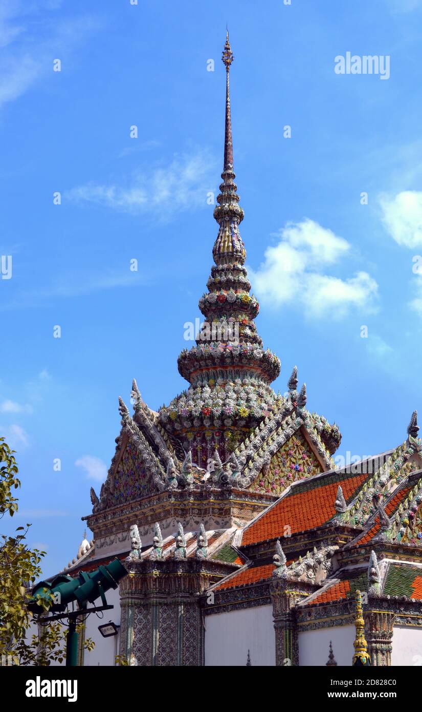 Bangkok, Thailand - Temple of the Emerald Buddha Ornate Building Stock ...