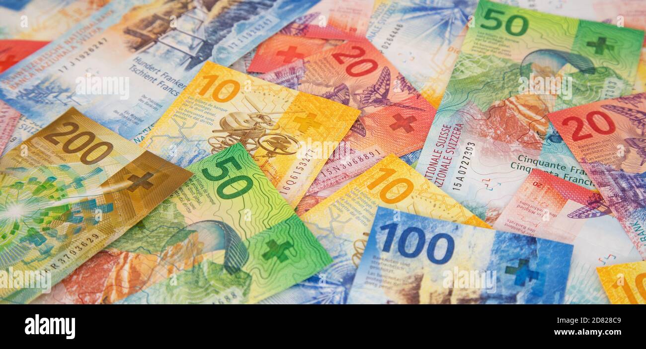 Collection of the new swiss banknotes (issued in 2017 Stock Photo - Alamy