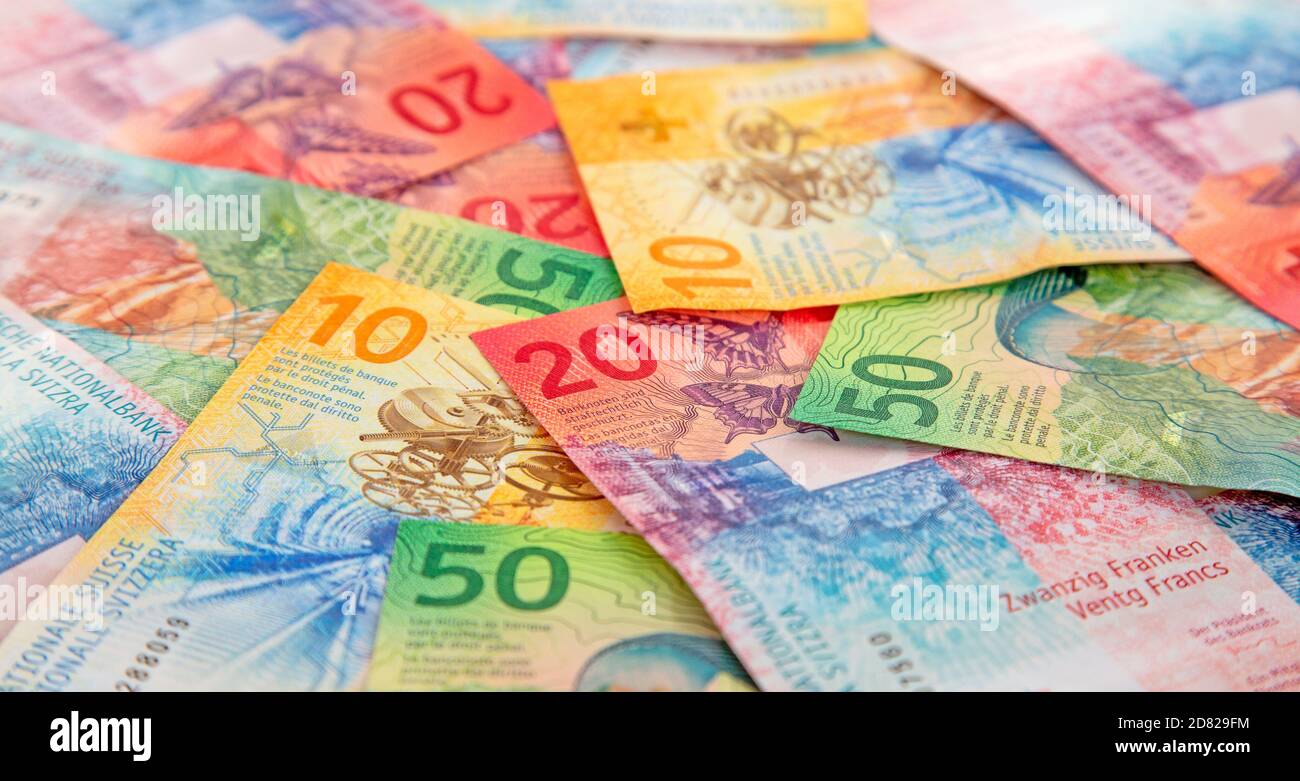 Collection of the new swiss banknotes (issued in 2017 Stock Photo - Alamy