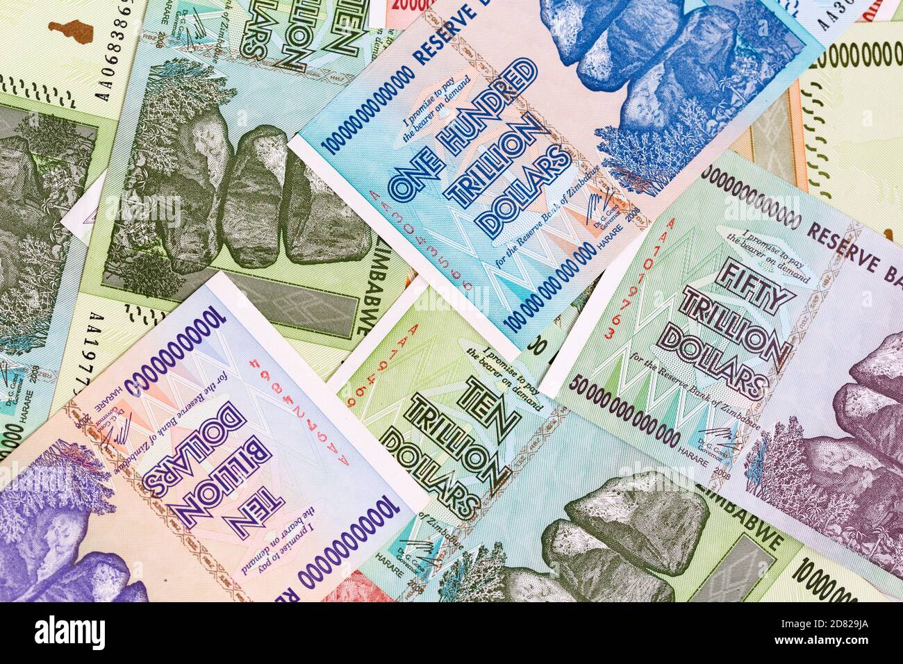 Banknotes of Zimbabwe after hyperinflation Stock Photo - Alamy