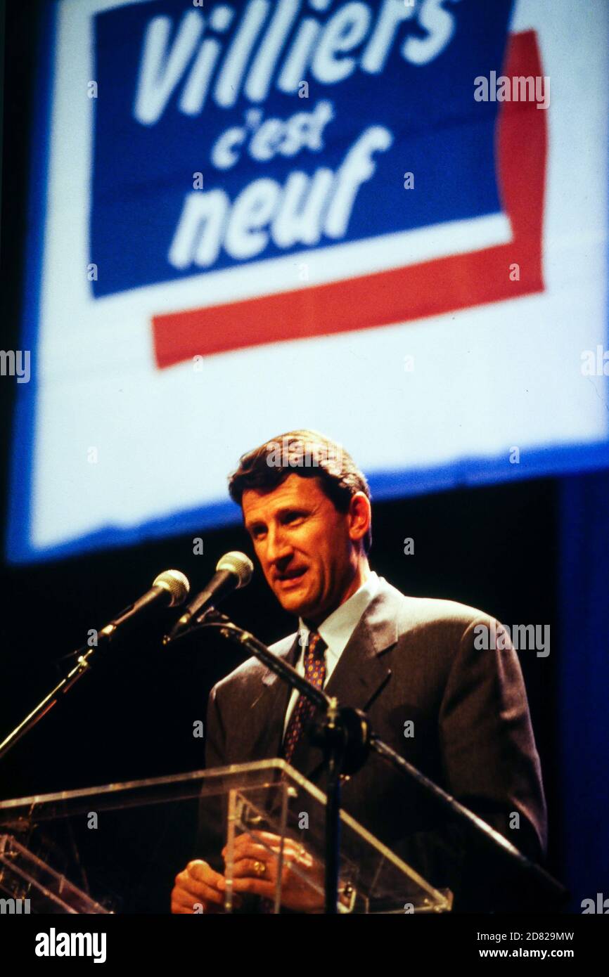 Philippe de Villiers, President of the Mouvement pour la France, Lyon ...