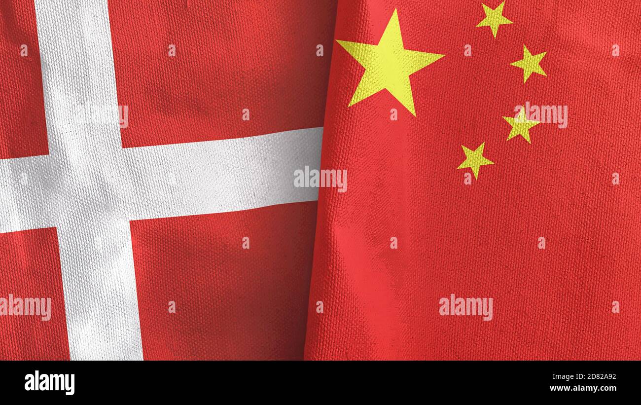China denmark flag hi-res stock photography and images - Alamy