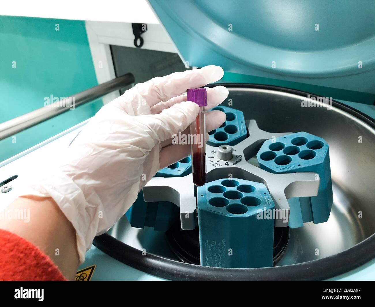 Modern robotic machine for blood and urine centrifuge Stock Photo - Alamy