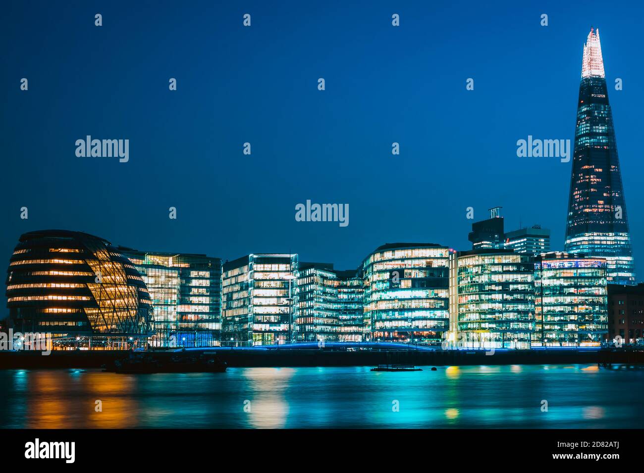 New London city hall at night Stock Photo - Alamy