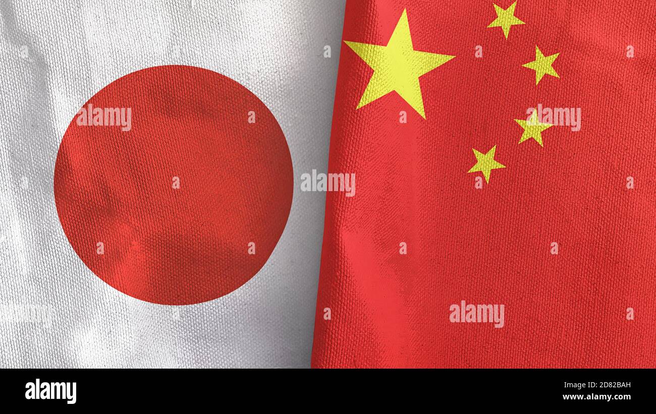 Flags china japan 3d hi-res stock photography and images - Alamy