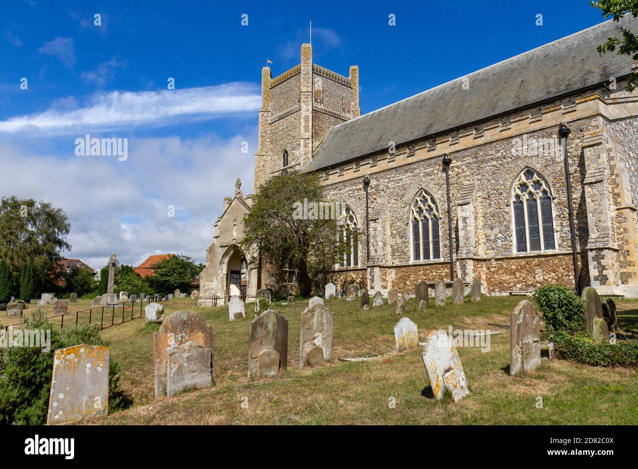 Saint Bartholomew's Church and graveyard in Orford, Suffolk, England ...