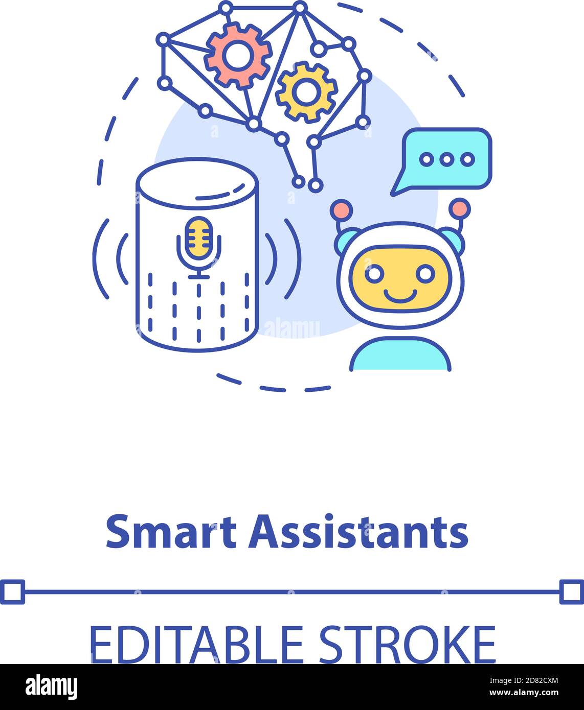 Artificial intelligence assistants Stock Vector Images - Alamy