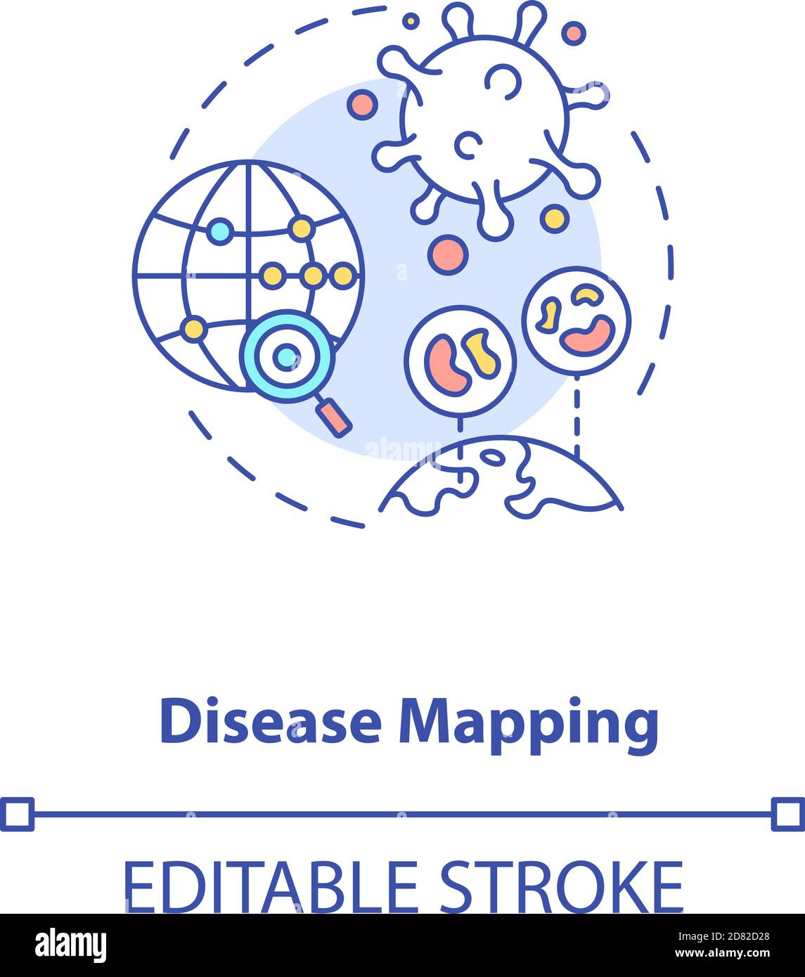 Disease mapping concept icon Stock Vector Image & Art - Alamy