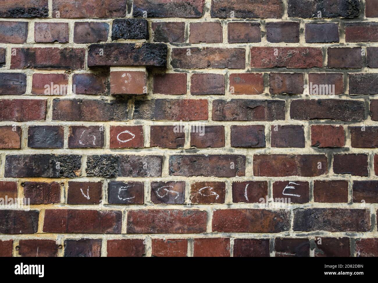 historic brick wall with go veggie message Stock Photo - Alamy