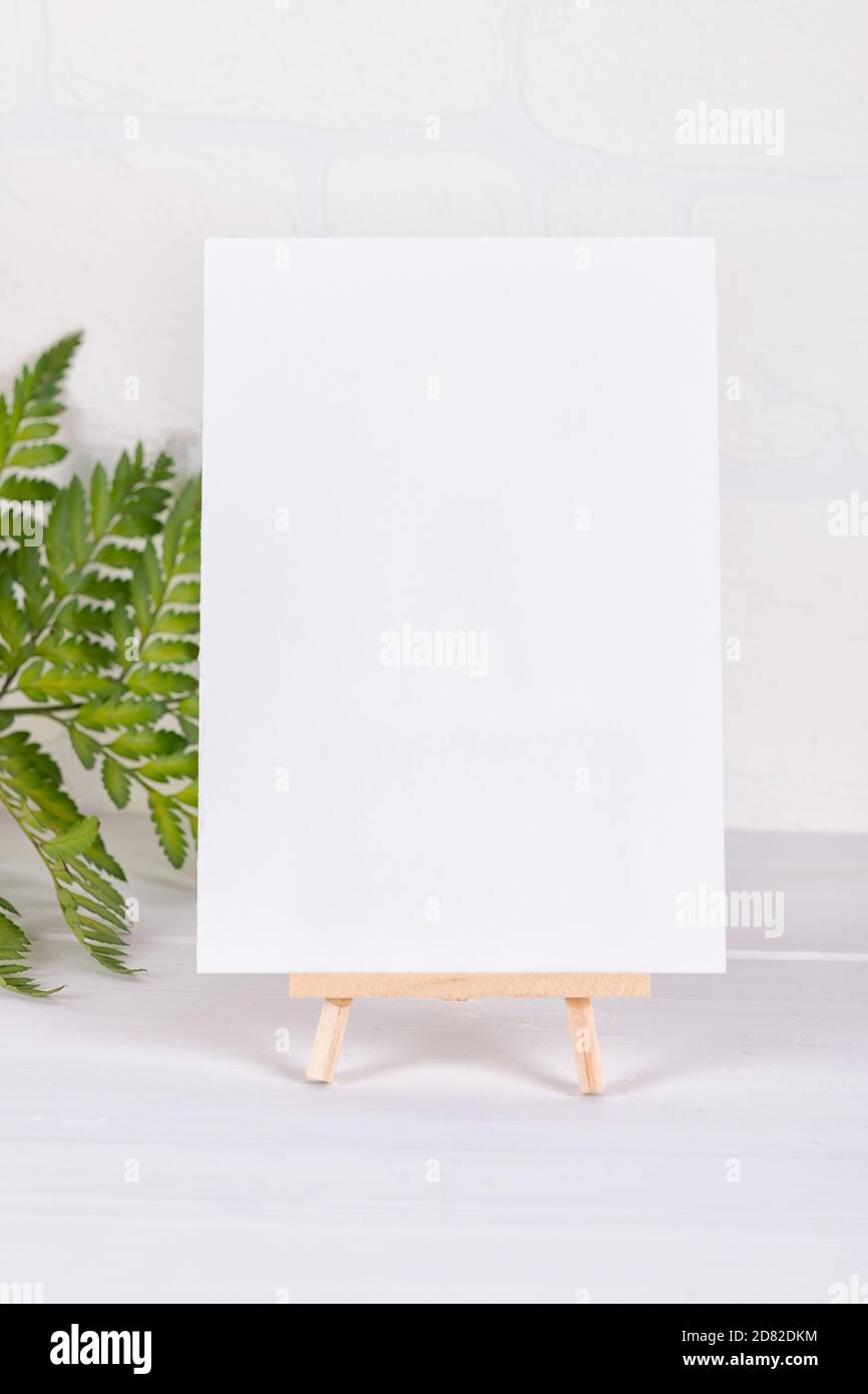 Greenery empty card mock up for wedding invitation, greeting card ...