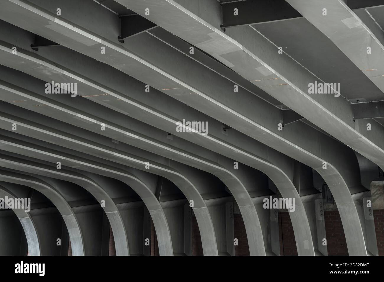 steel framework of a historic railway bridge Stock Photo - Alamy