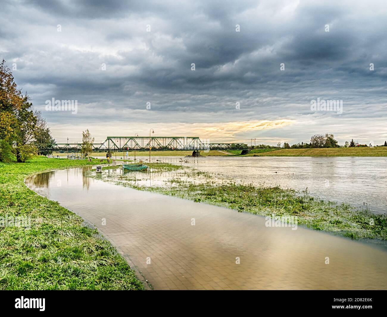 High water level in the river Stock Photo - Alamy