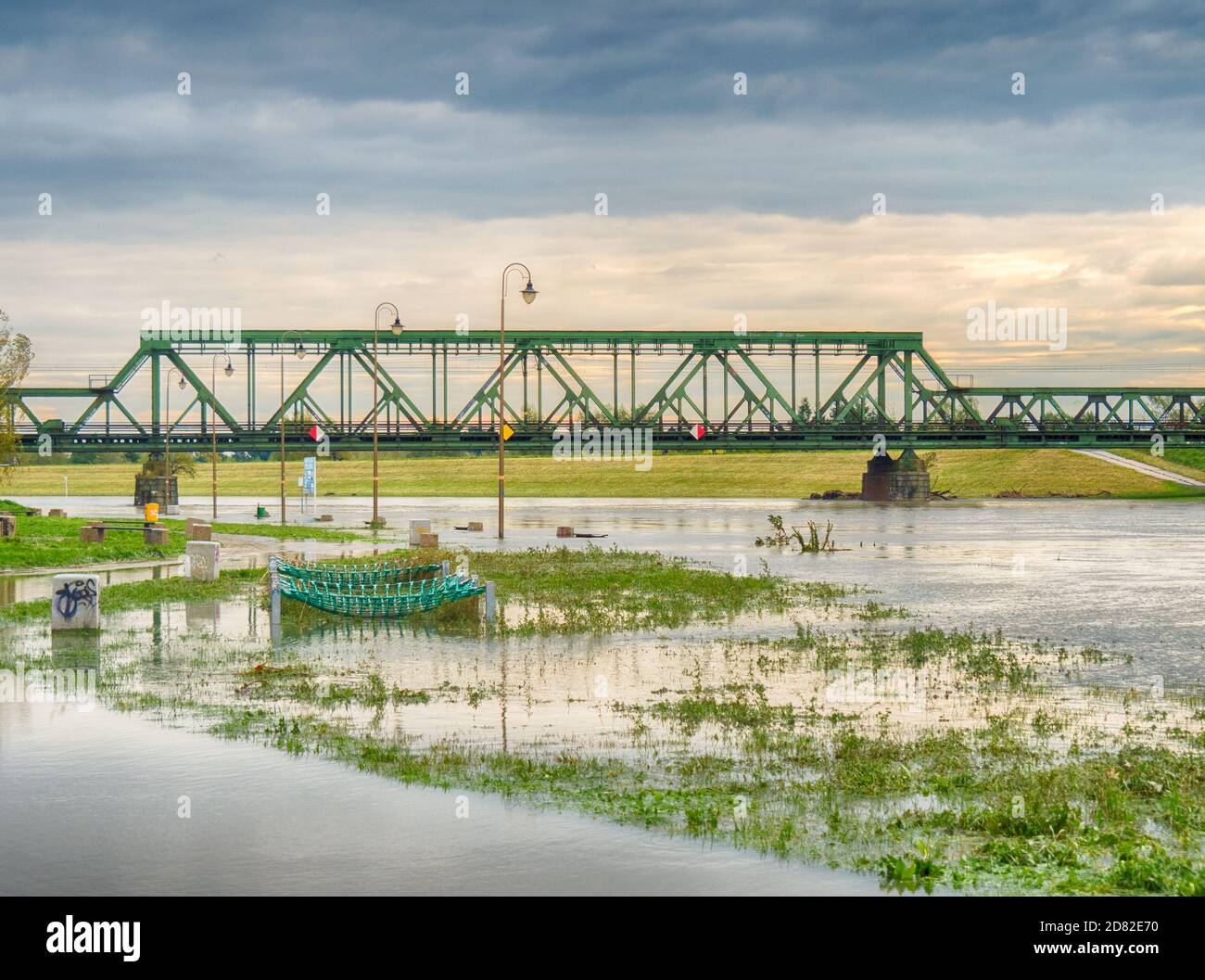 High water level in the river Stock Photo - Alamy