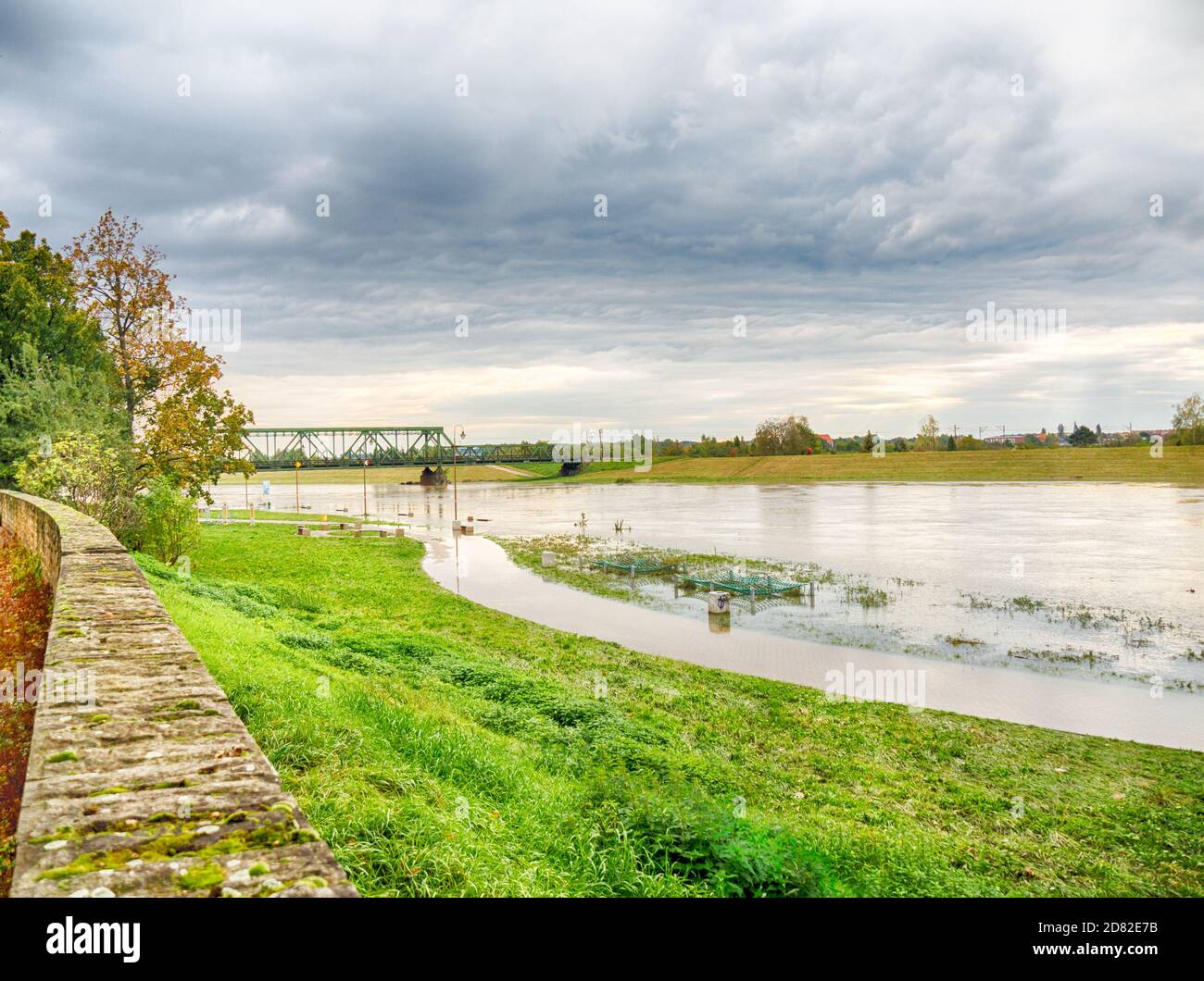 High water level in the river Stock Photo - Alamy