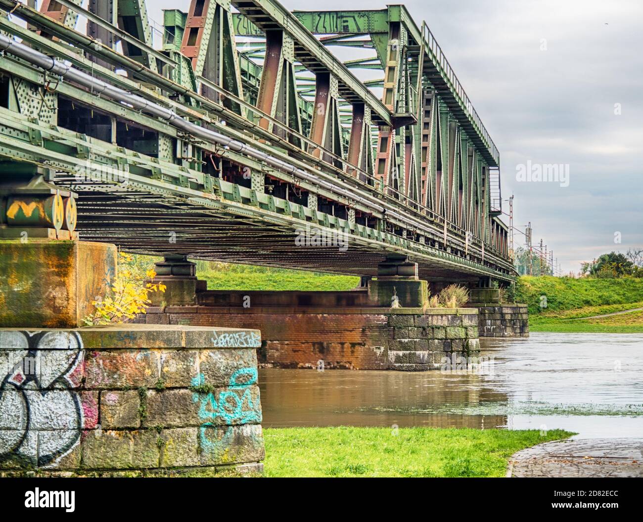 High water level in the river Stock Photo - Alamy