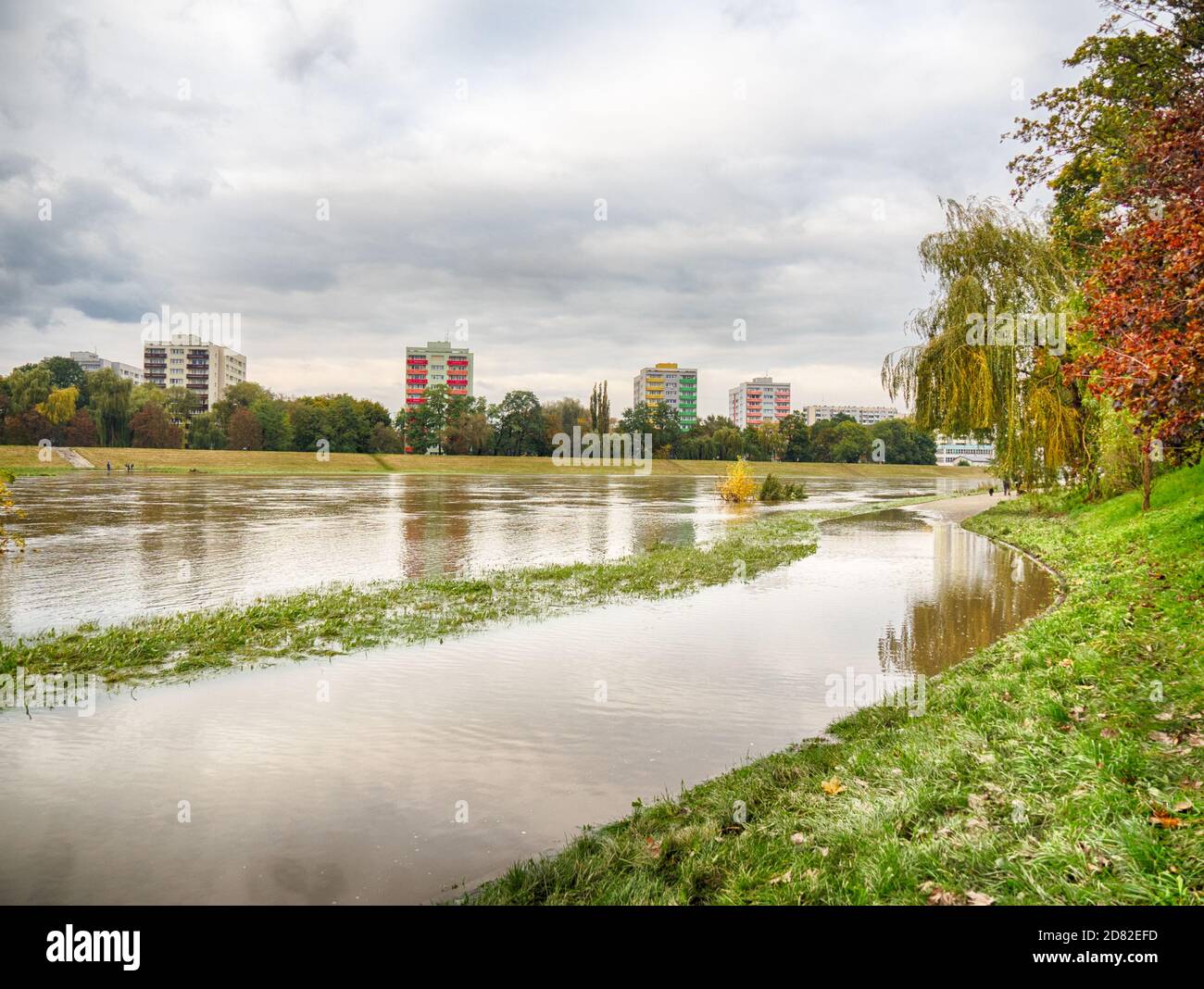 High water level in the river Stock Photo - Alamy