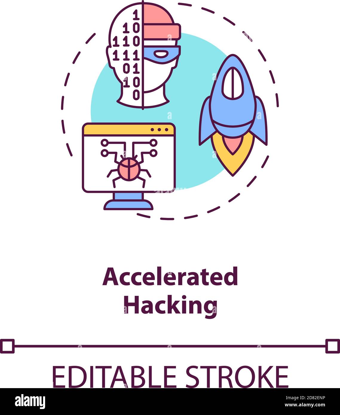 Accelerated hacking concept icon Stock Vector Image & Art - Alamy