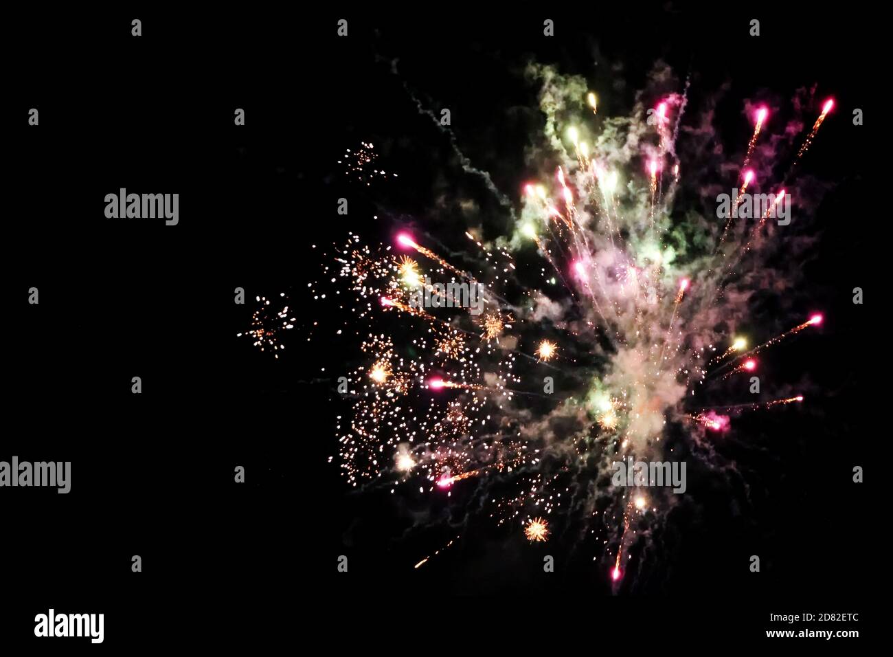 Firework in green red hi-res stock photography and images - Alamy