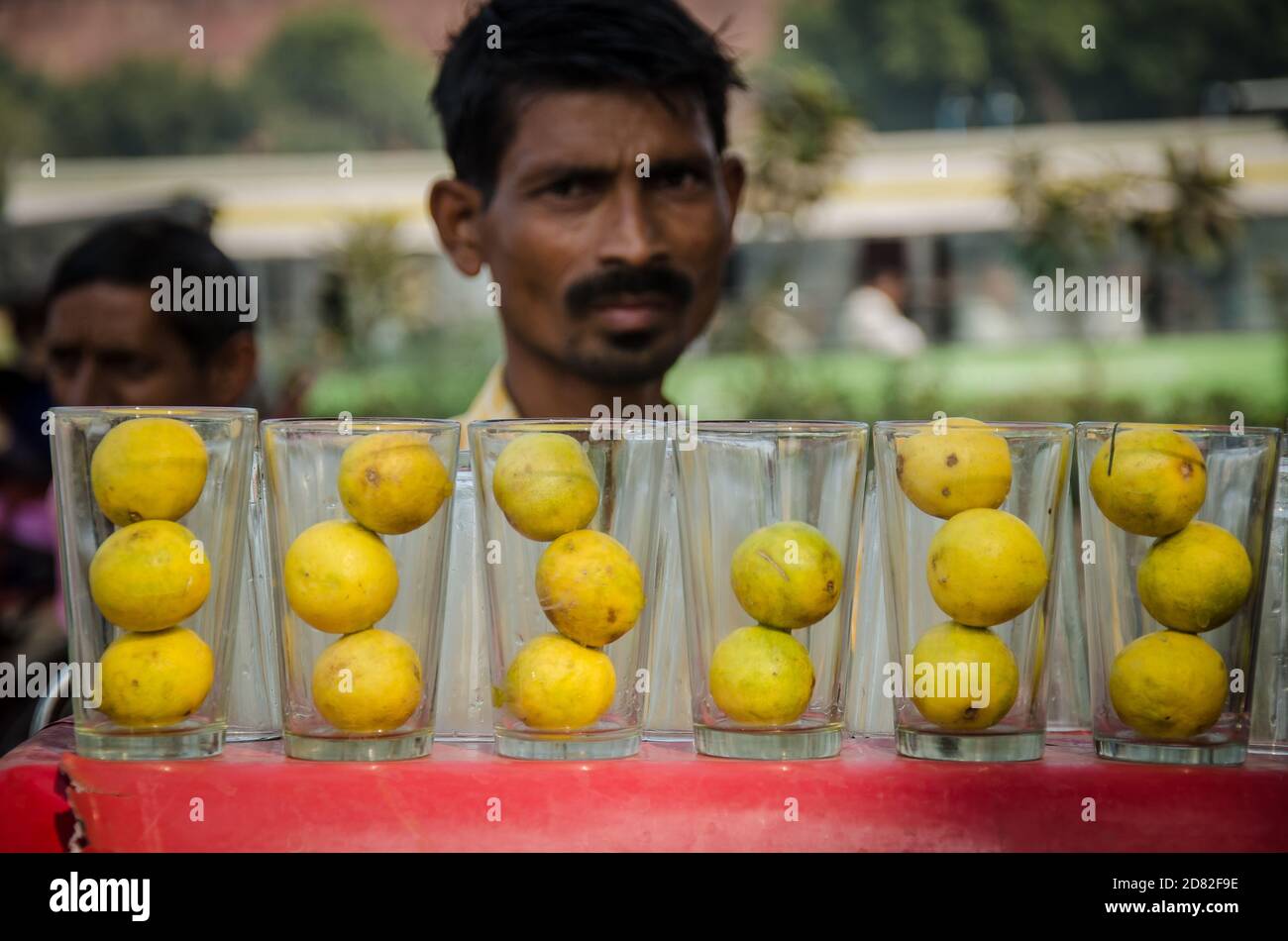 Street vendor with lemonade in India Stock Photo - Alamy