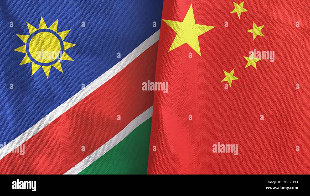 China namibia flag hi-res stock photography and images - Alamy