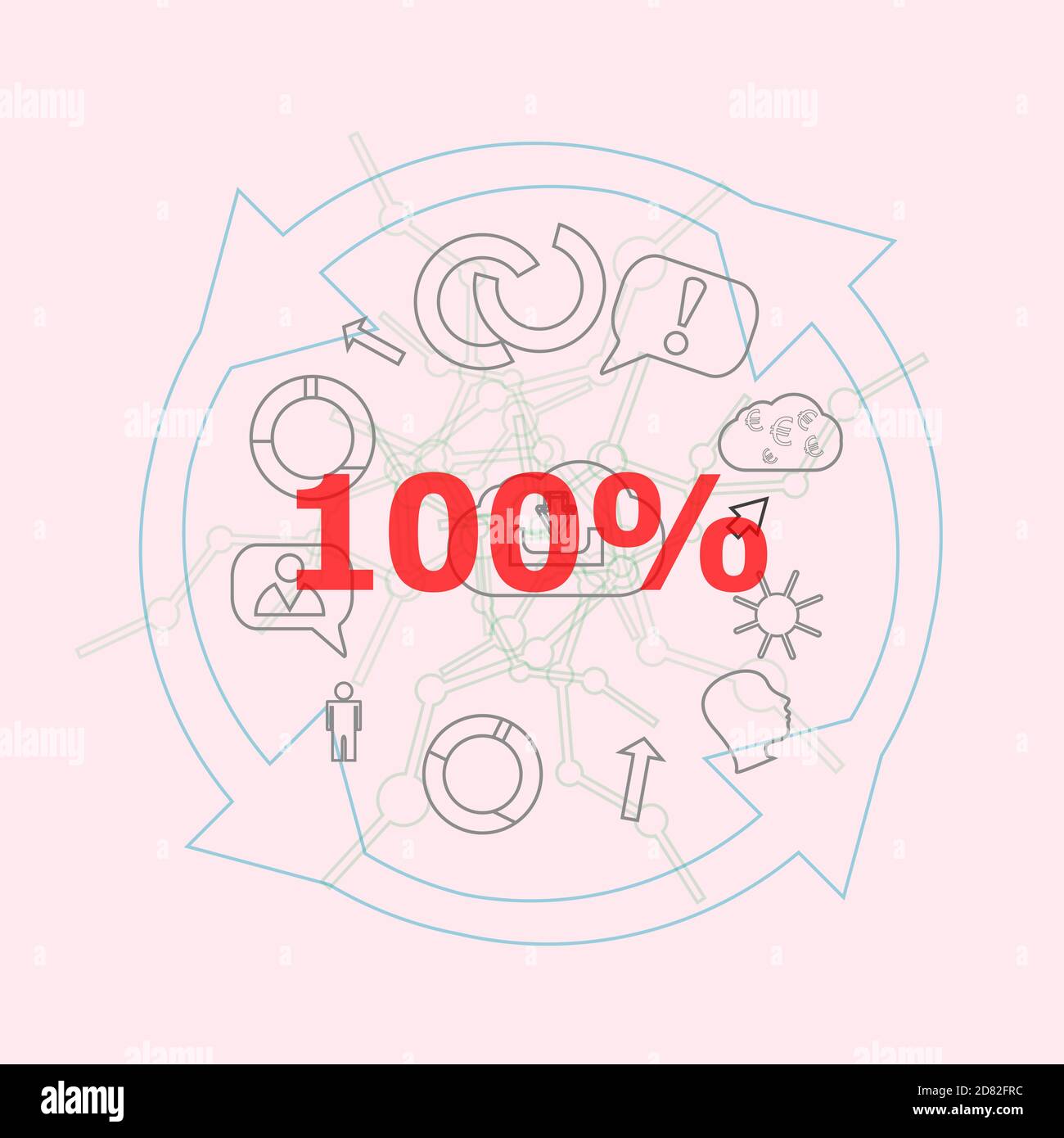 100 business icons circle hi-res stock photography and images - Alamy